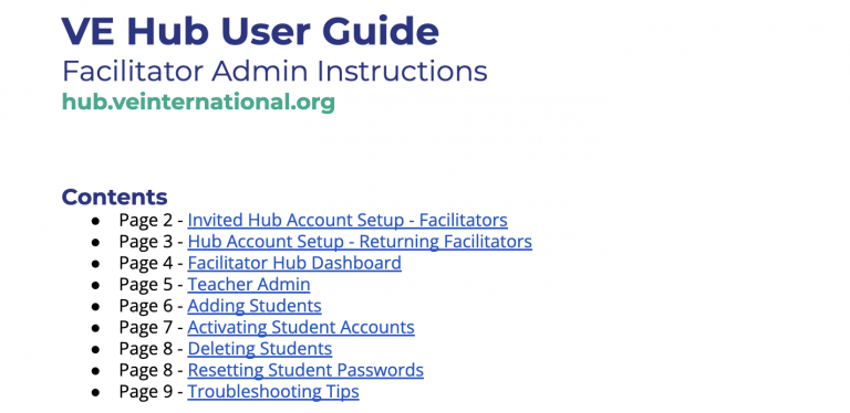 VE Hub Help – Virtual Enterprises International